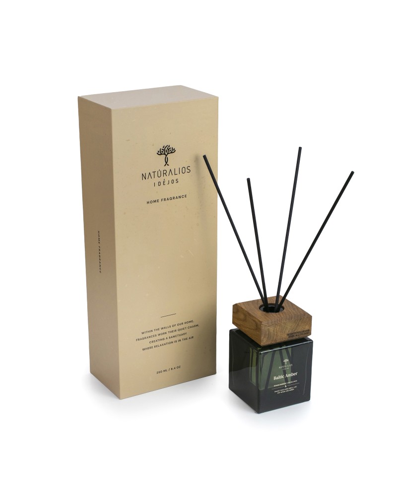 250ml BALTIC AMBER Reed Diffuser in a Box BLACK